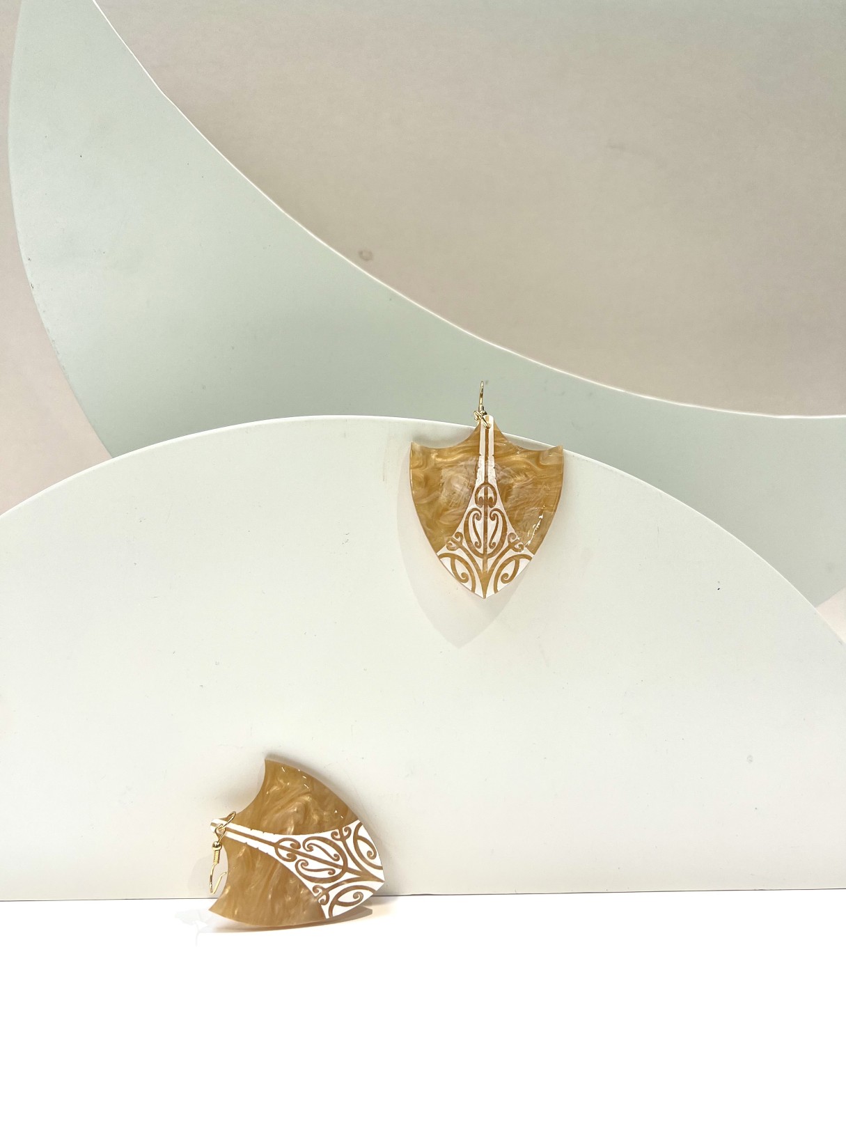 Nui Tiaki Statement Earrrings in Caramel by Shiloh's Way | Oyster & Moon